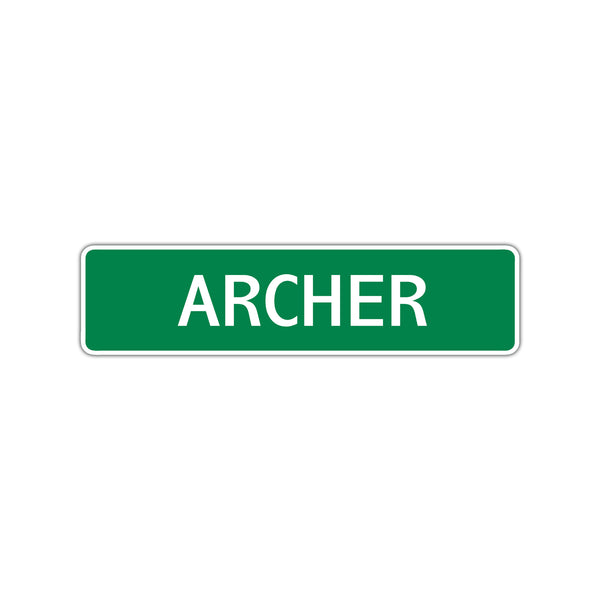 Archer Street Sign Children Name Room Plate - Sign Fever