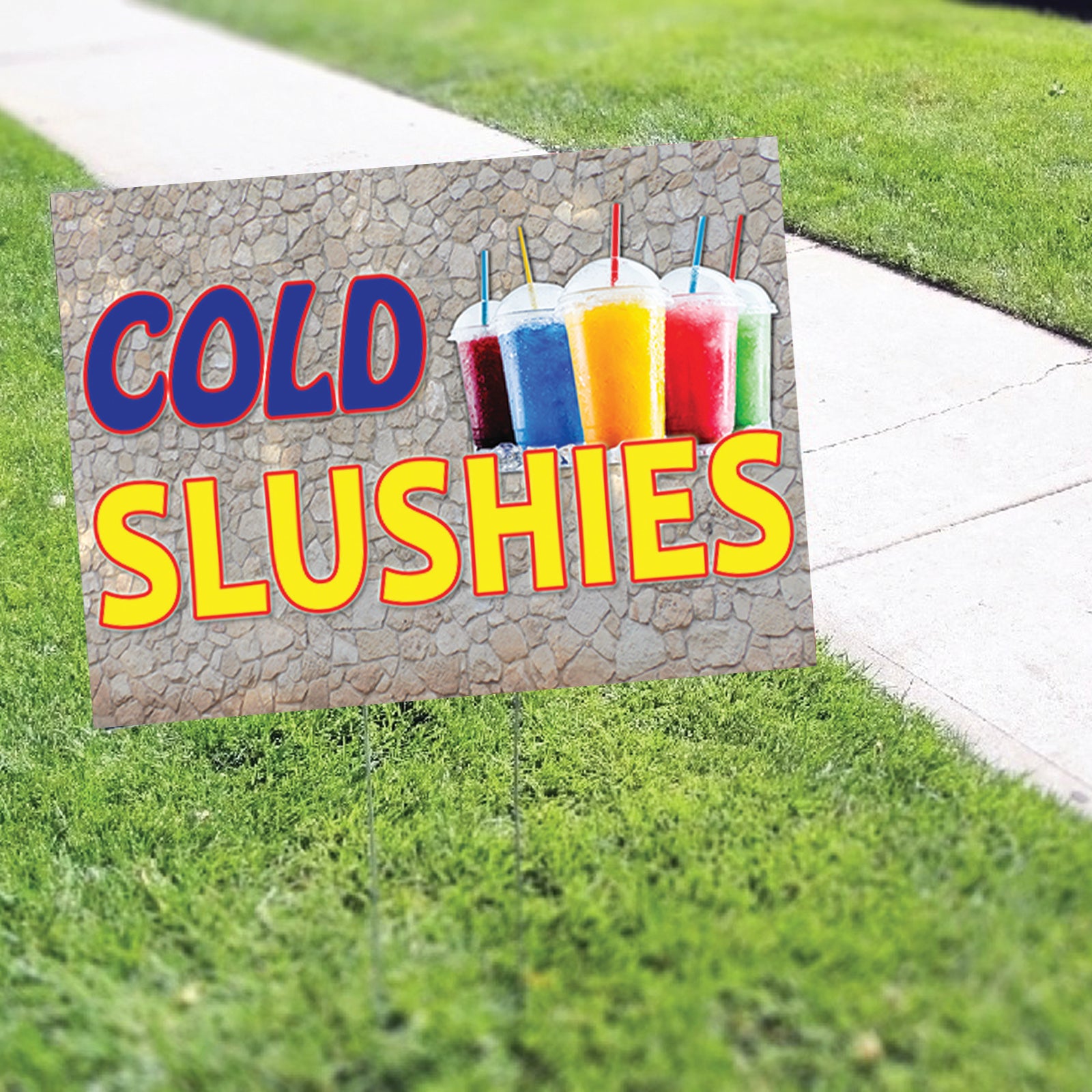 Cold Slushies Coroplast Yard Sign - Sign Fever