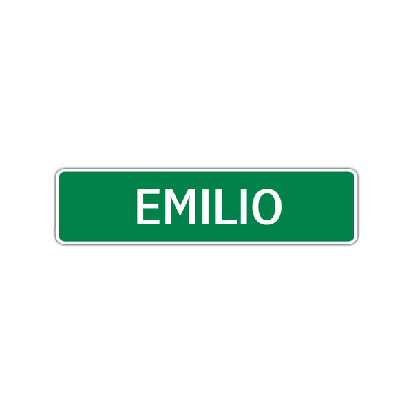 Emilio Street Sign Children Name Room Plate - Sign Fever
