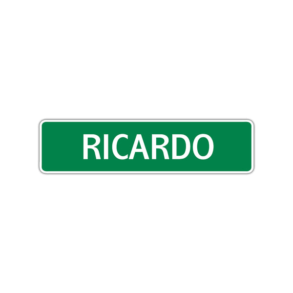 Ricardo Street Sign Children Name Room Plate - Sign Fever