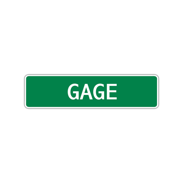 Gage Street Sign Children Name Room Plate - Sign Fever