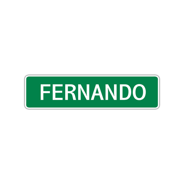 Fernando Street Sign Children Name Room Plate - Sign Fever