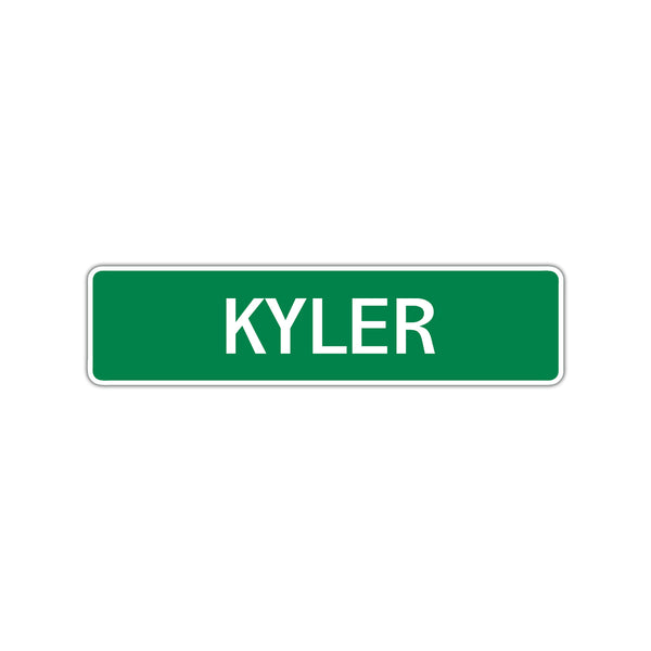 Kyler Street Sign Children Name Room Plate - Sign Fever