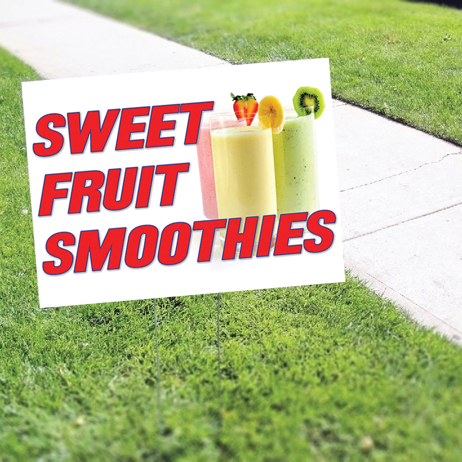 Sweet Fruit Smoothies Coroplast Yard Sign - Sign Fever