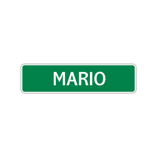 Mario Street Sign Children Name Room Plate - Sign Fever