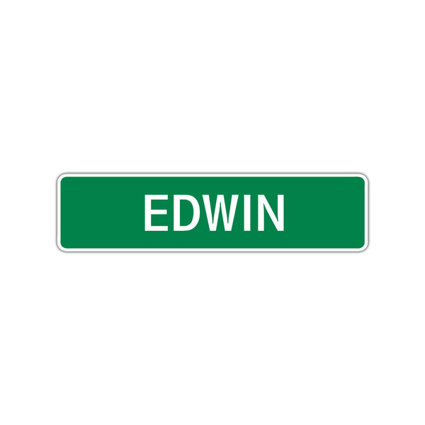 Edwin Street Sign Children Name Room Plate - Sign Fever