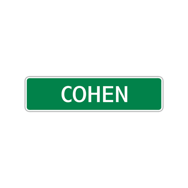 Cohen Street Sign Children Name Room Plate - Sign Fever