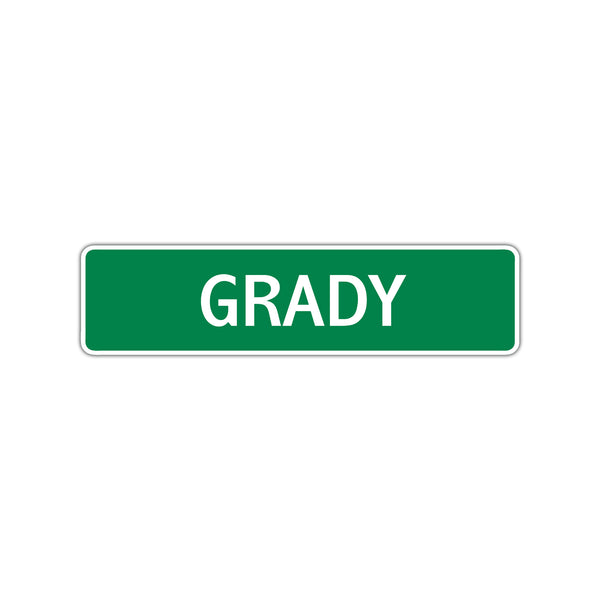 Grady Street Sign Children Name Room Plate - Sign Fever