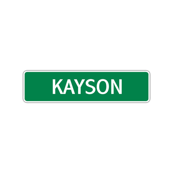 Kayson Street Sign Children Name Room Plate - Sign Fever