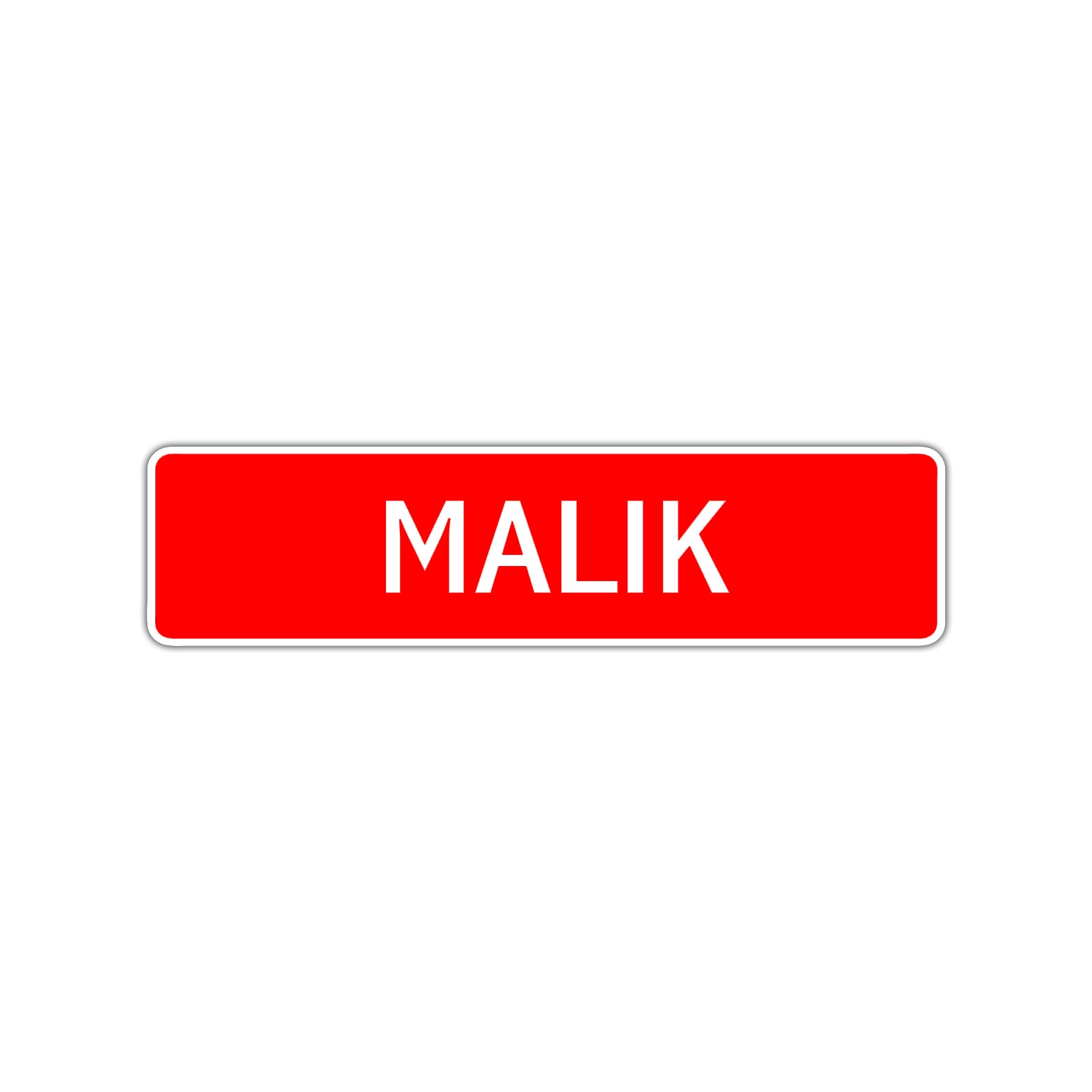 Malik Street Sign Children Name Room Plate - Sign Fever