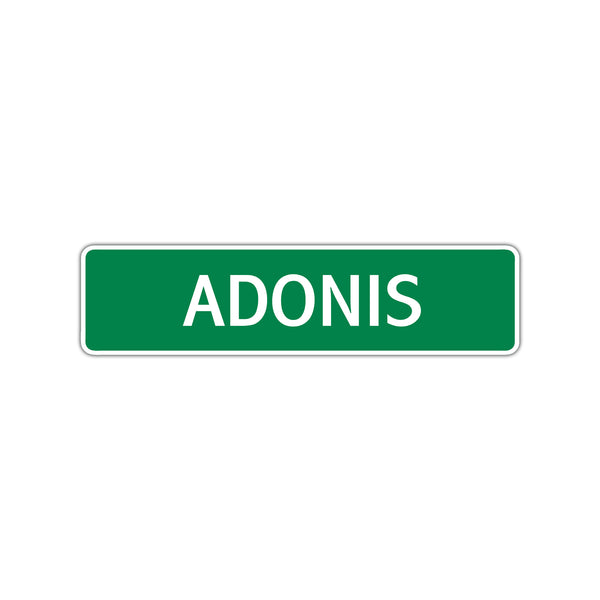 Adonis Street Sign Children Name Room Plate - Sign Fever