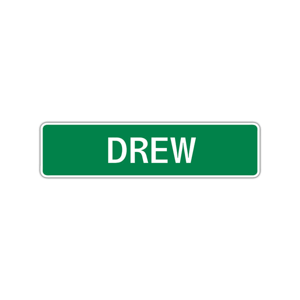 Drew Street Sign Children Name Room Plate - Sign Fever