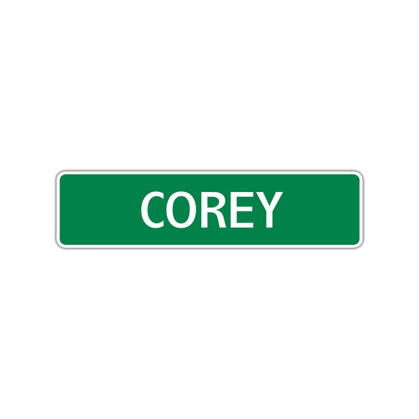 Corey Street Sign Children Name Room Plate - Sign Fever