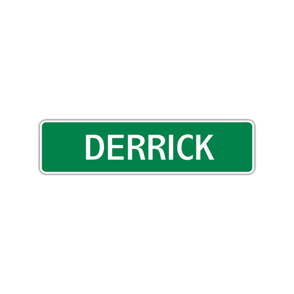 Derrick Street Sign Children Name Room Plate - Sign Fever
