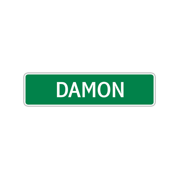 Damon Street Sign Children Name Room Plate - Sign Fever