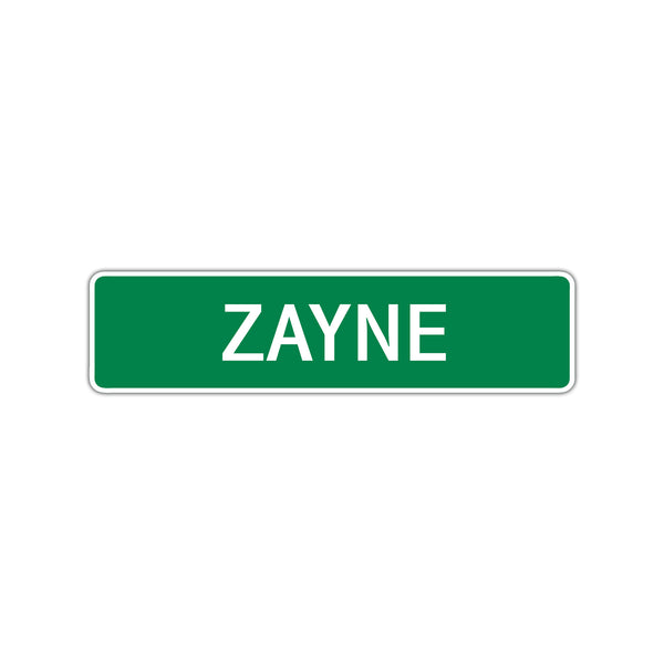 Zayne Street Sign Children Name Room Plate - Sign Fever