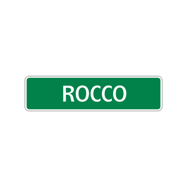 Rocco Street Sign Children Name Room Plate - Sign Fever