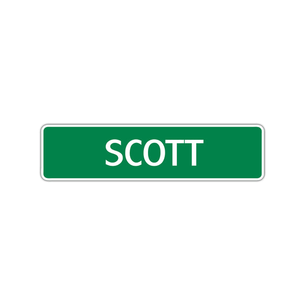 Scott Street Sign Children Name Room Plate - Sign Fever