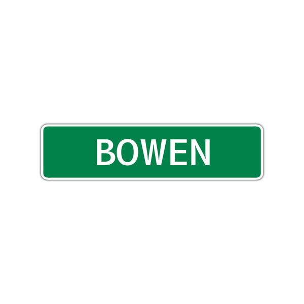 Bowen Street Sign Children Name Room Plate - Sign Fever