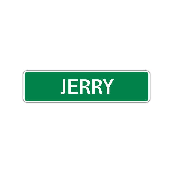 Jerry Street Sign Children Name Room Plate - Sign Fever