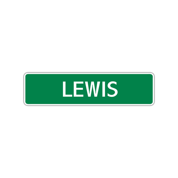 Lewis Street Sign Children Name Room Plate - Sign Fever