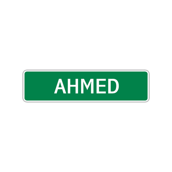Ahmed Street Sign Children Name Room Plate - Sign Fever