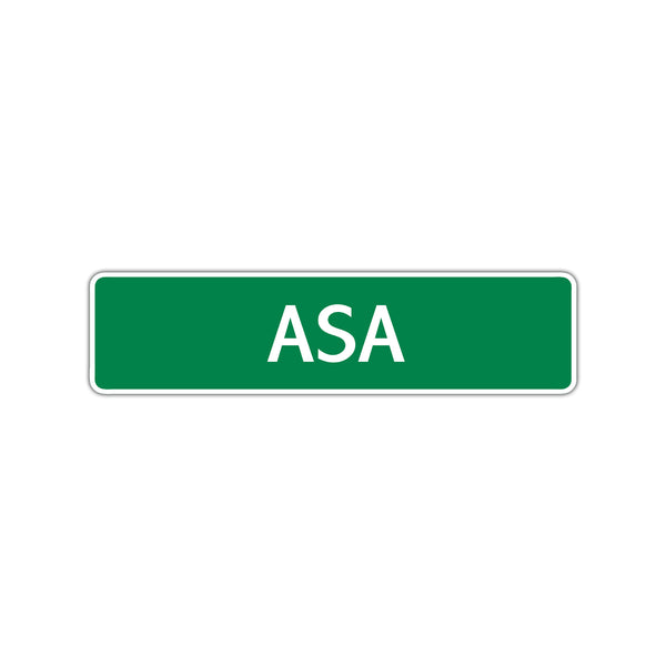 Asa Street Sign Children Name Room Plate - Sign Fever