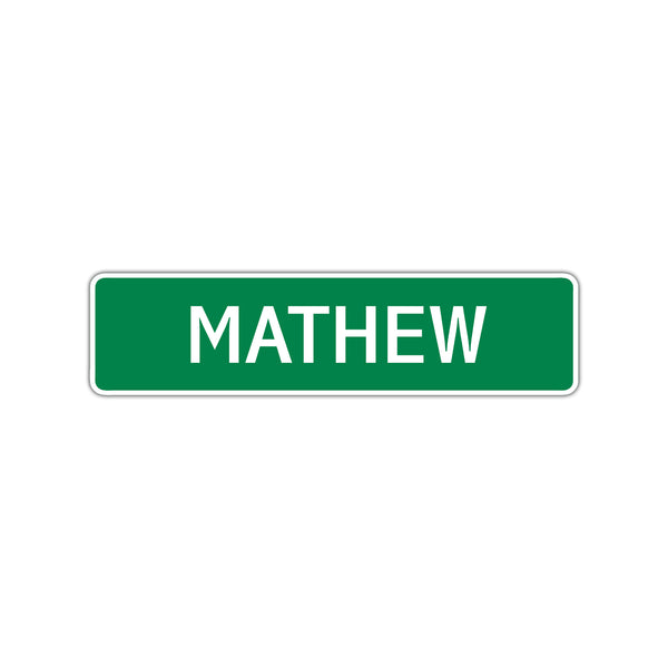 Mathew Street Sign Children Name Room Plate - Sign Fever