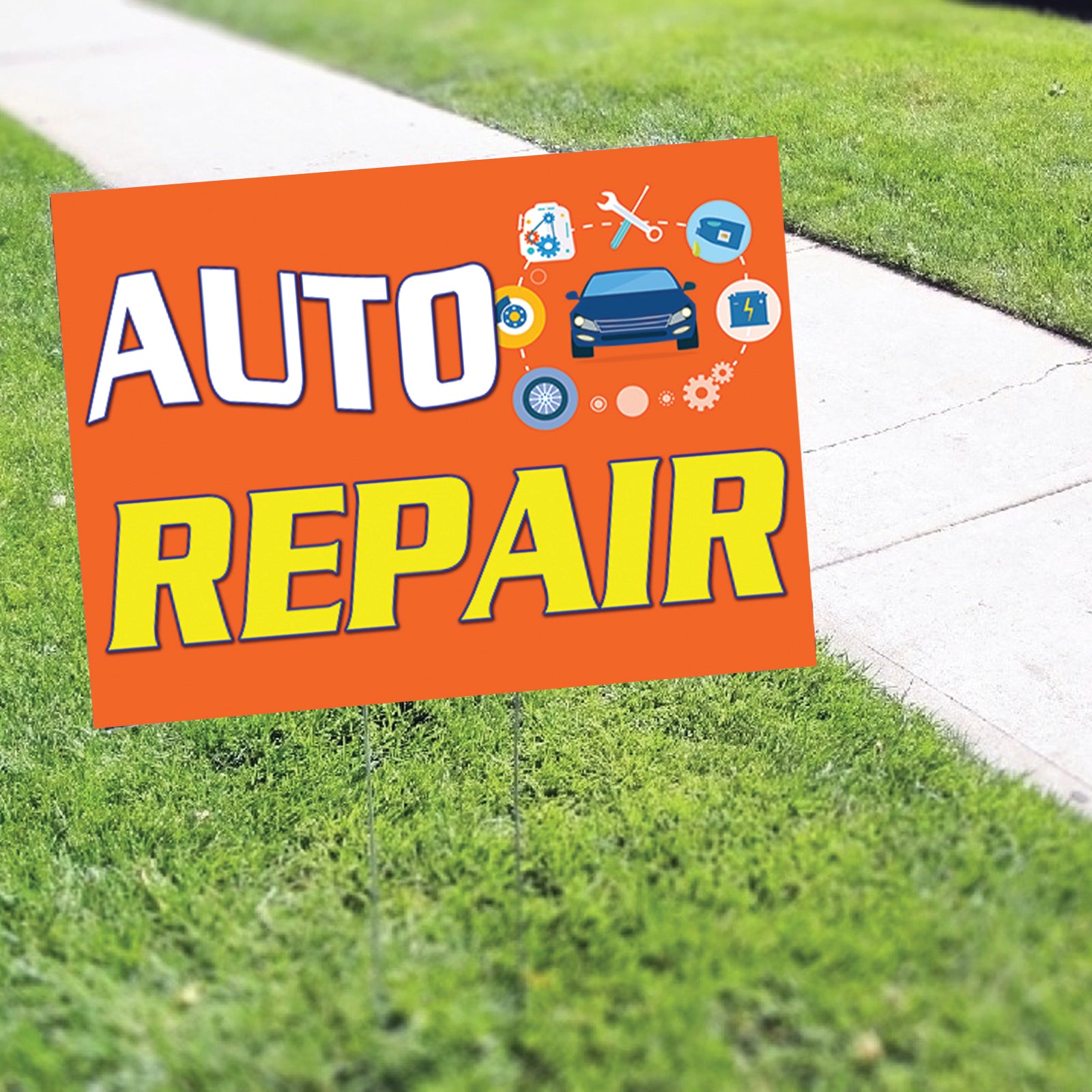 Auto Repair Coroplast Printed Yard Sign – Sign Fever