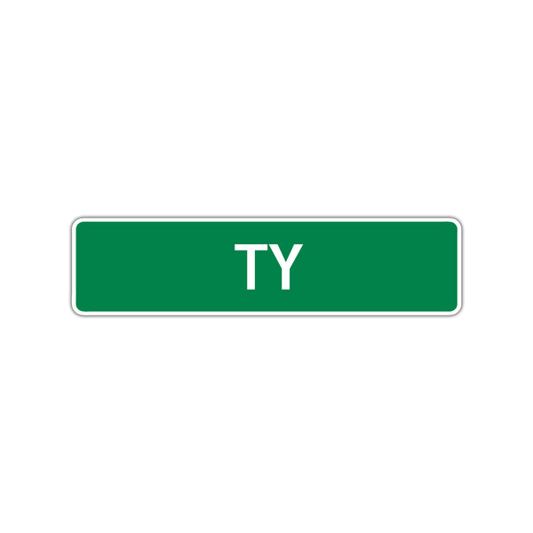 Ty Street Sign Children Name Room Plate - Sign Fever