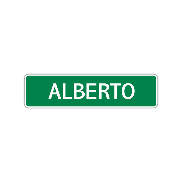 Alberto Street Sign Children Name Room Plate - Sign Fever