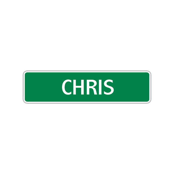 Chris Street Sign Children Name Room Plate - Sign Fever