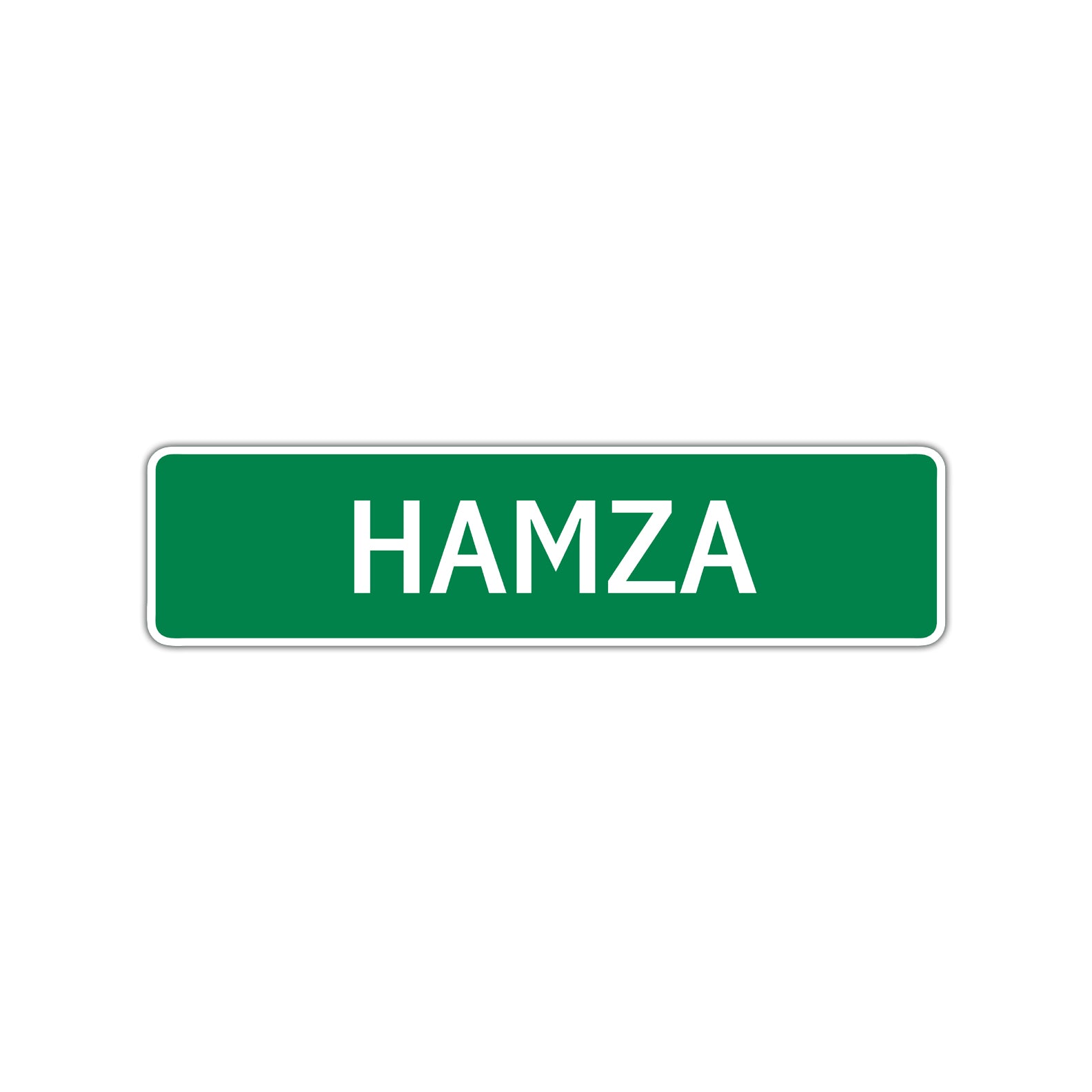 Hamza Street Sign Children Name Room Plate - Sign Fever