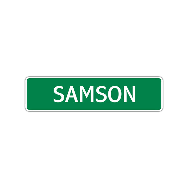 Samson Street Sign Children Name Room Plate - Sign Fever