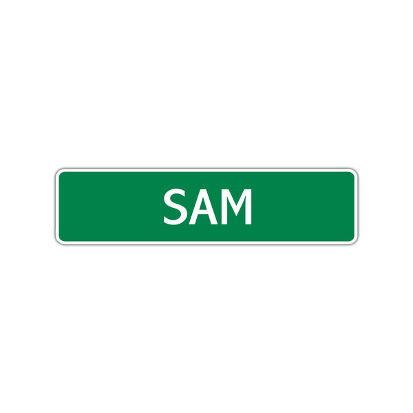 Sam Street Sign Children Name Room Plate - Sign Fever
