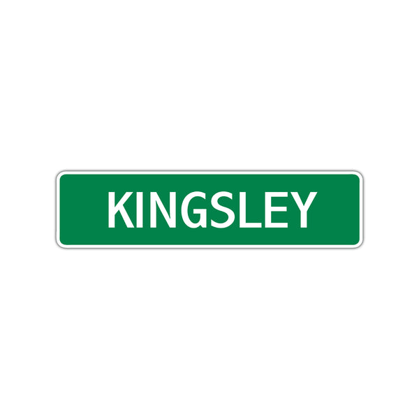 Kingsley Street Sign Children Name Room Plate - Sign Fever