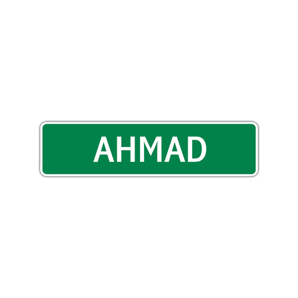 Ahmad Street Sign Children Name Room Plate - Sign Fever