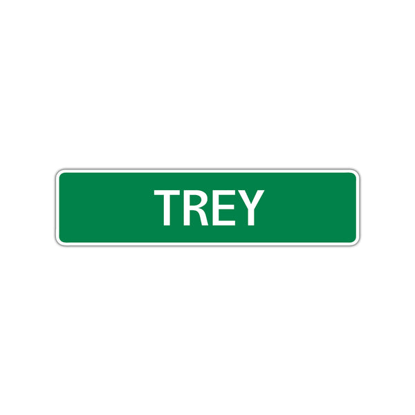 Trey Street Sign Children Name Room Plate - Sign Fever