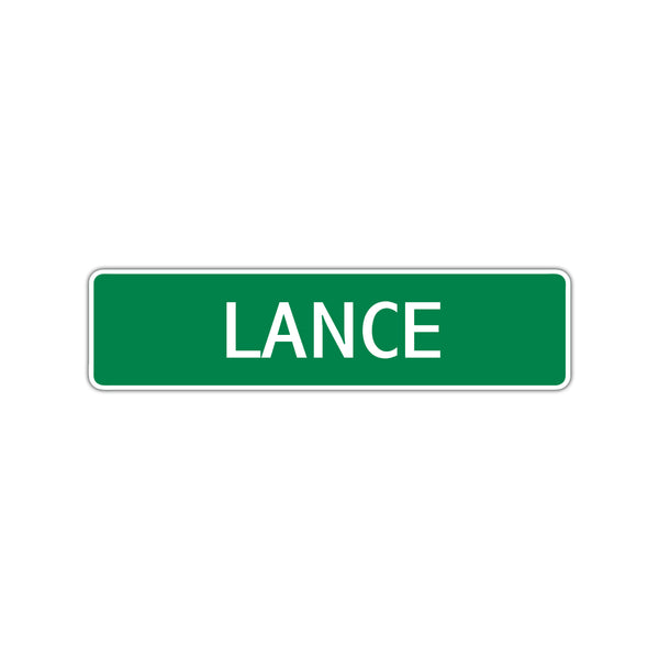 Lance Street Sign Children Name Room Plate - Sign Fever