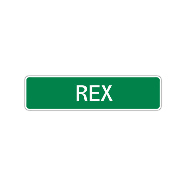 Rex Street Sign Children Name Room Plate - Sign Fever