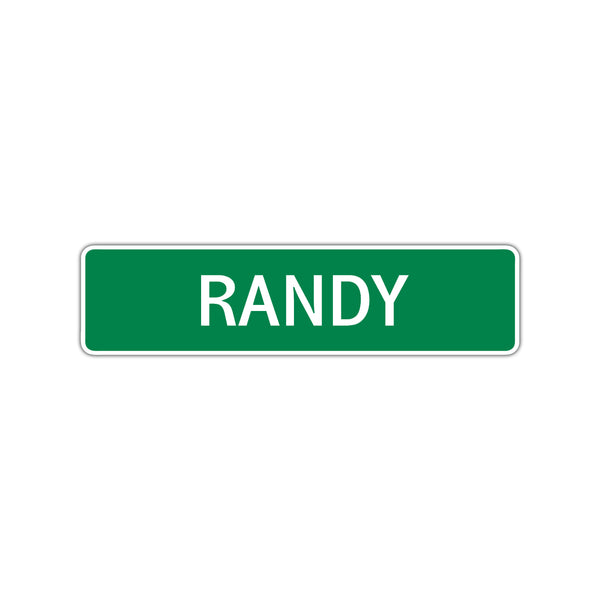 Randy Street Sign Children Name Room Plate - Sign Fever