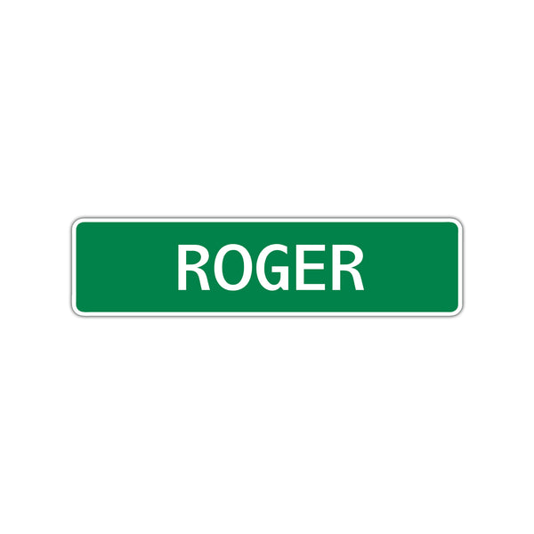 Roger Street Sign Children Name Room Plate - Sign Fever