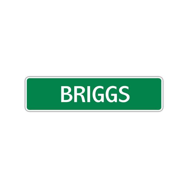 Briggs Street Sign Children Name Room Plate - Sign Fever