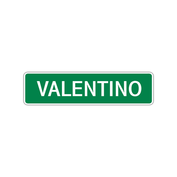 Valentino Street Sign Children Name Room Plate - Sign Fever
