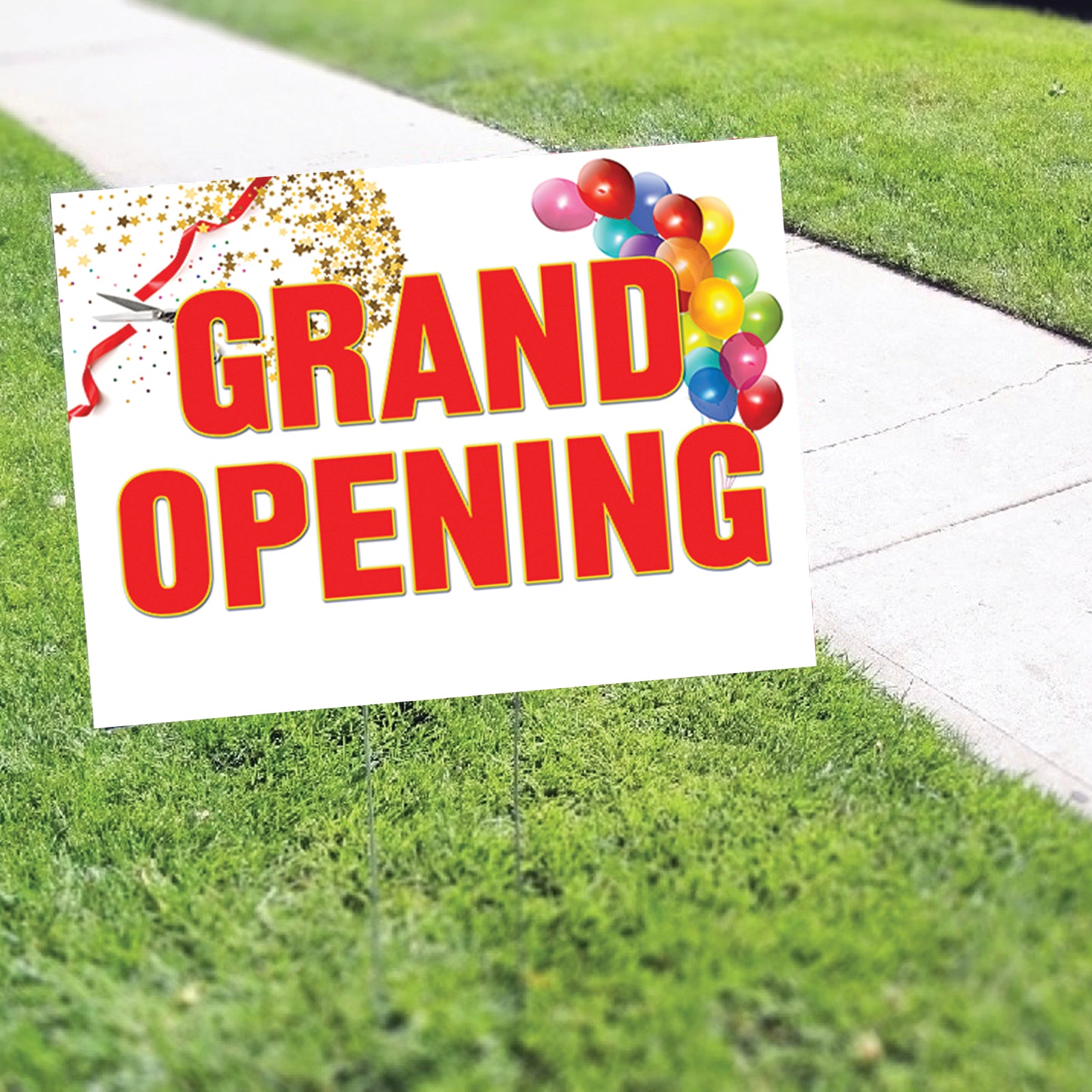 Grand Opening Coroplast Printed Yard Sign - Sign Fever