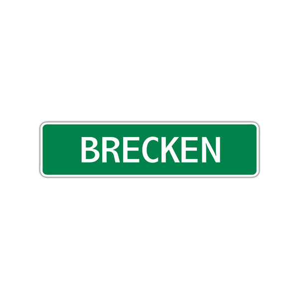 Brecken Street Sign Children Name Room Plate - Sign Fever