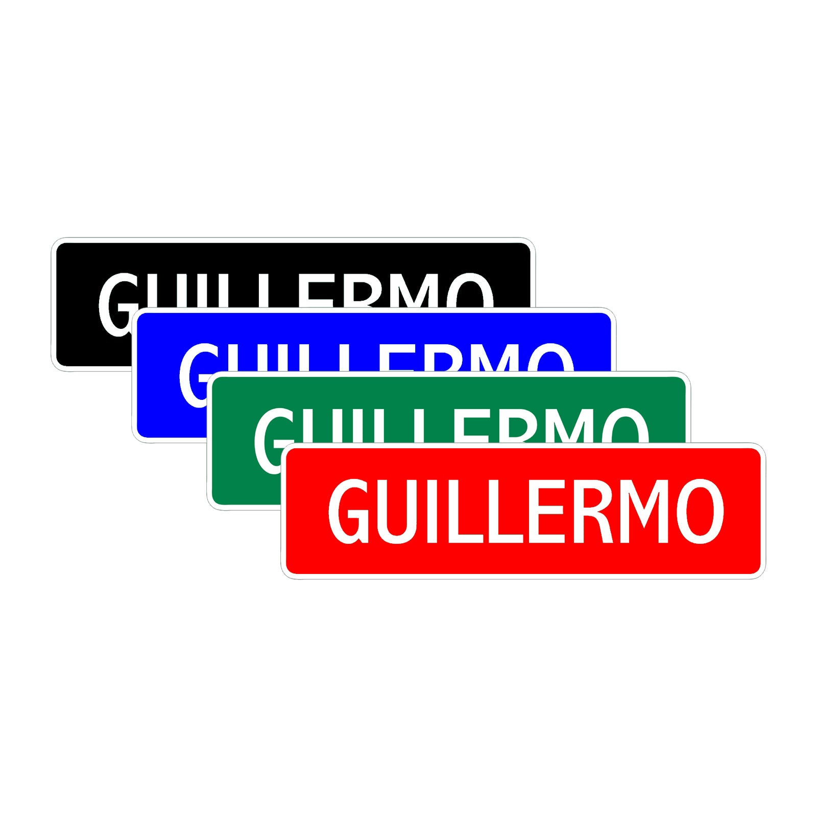 Guillermo Street Sign Children Name Room Plate – Sign Fever