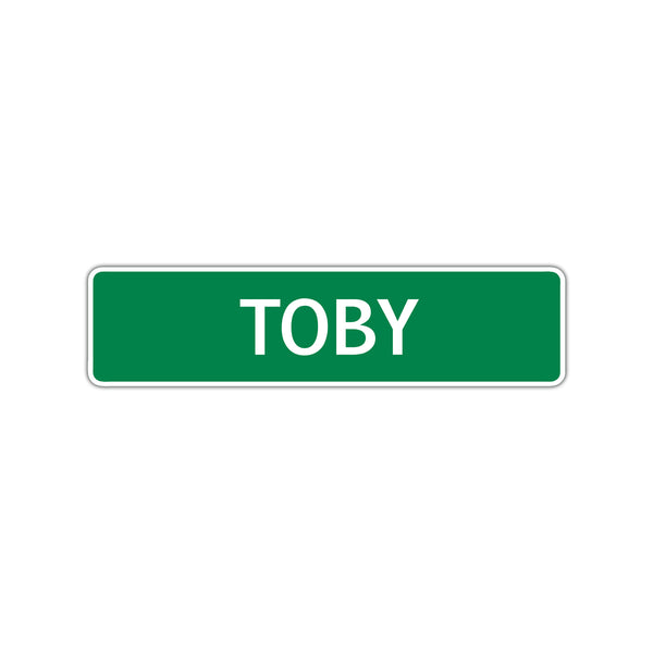 Toby Street Sign Children Name Room Plate - Sign Fever