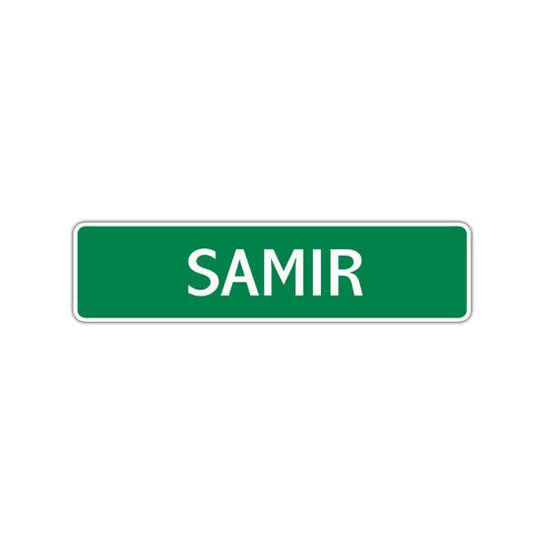 Samir Street Sign Children Name Room Plate - Sign Fever