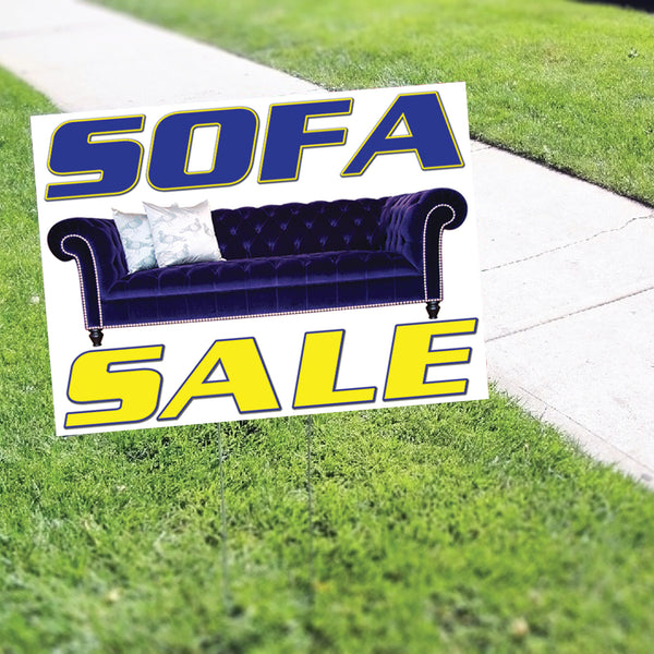 Sofa Sale With Graphic Coroplast Yard Sign - Sign Fever